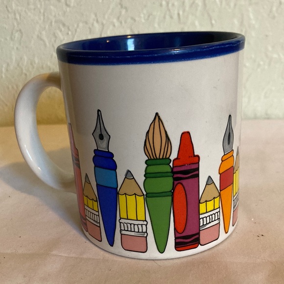 unbranded | Dining | Ceramic Mug Pencil Crayon Paint Brush Artist Oz ...